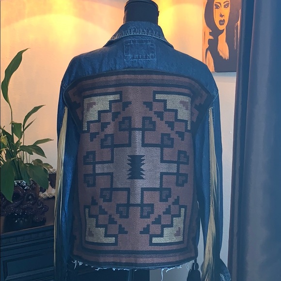 Handmade | Jackets & Coats | Festival Custom Native American Denim ...